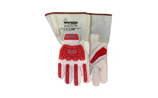 Watson Van Goat Impact Thinsulate Gloves, Cream and Red | Bunzl Safety