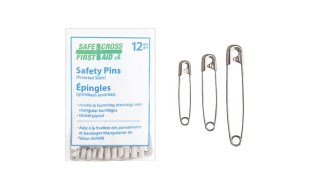Safecross First Aid Ltd® Safety Pins, Silver, 12 Each/ Pack | Bunzl Safety