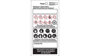Brady WHMIS Self Laminating Label, White, 2" x 4", 25/Package | Bunzl ...