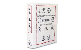 WHMIS 2015 SDS Sheet(GHS) Binder, 10.25" X 11.5", 1/Each | Bunzl Safety
